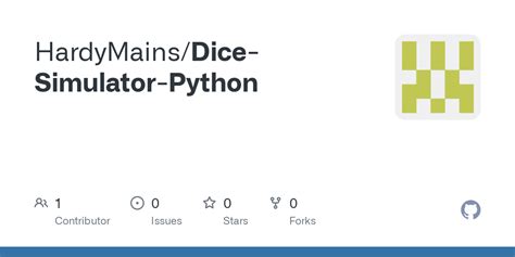 GitHub HardyMains Dice Simulator Python