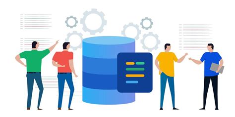 Premium Vector Database Sql Structured Query Language People Team