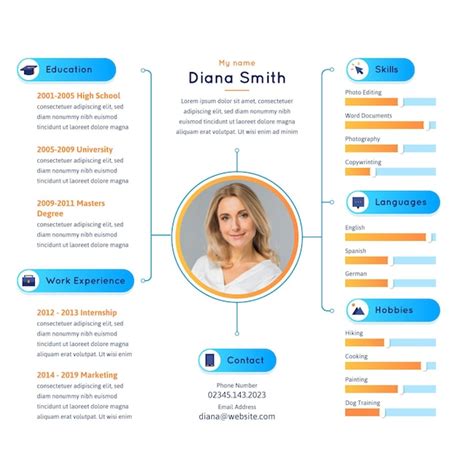 Plantilla De Cv En Línea Vector Gratis
