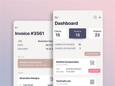 Invoice Dashboard By Viktorija Krajchevska On Dribbble