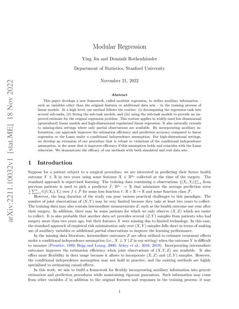 Modular Regression Deepai