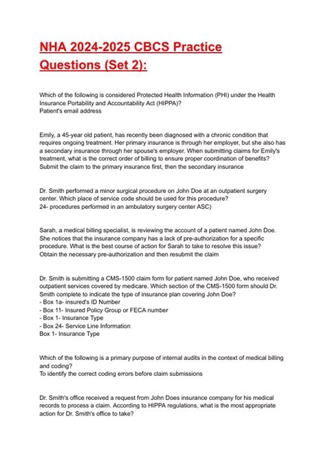 Nha Cbcs Practice Exam 20252026 Questions With Completed And Verified