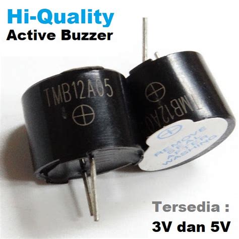 jual active buzzer speaker 3v 5v 12x9 5mm mini sirine alarm bell