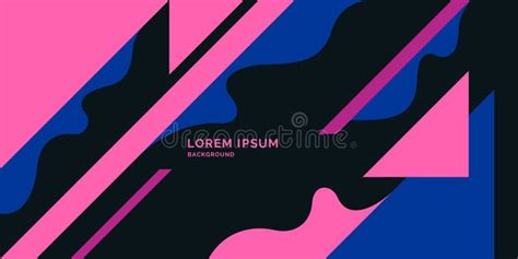 Trendy Abstract Background Composition Of Amorphous Forms And Lines Stock Vector Illustration