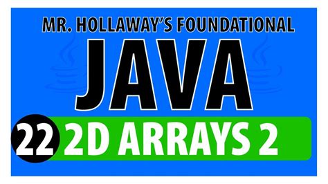 22 Looping Through 2d Arrays In Java Mr Hollaways Foundational