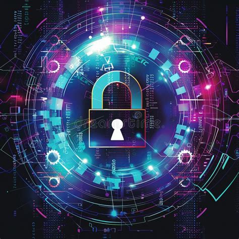 Cyber Security Document Cover Graphic For Government Cyber Security Background Stock Photo