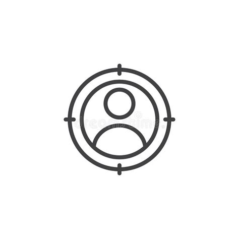 Icono Del Esquema De La Blanco Del Usuario Ilustración Del Vector