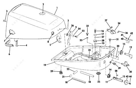 Evinrude 1984 6 E6rlcrm Engine Cover 6 And 8 Evinrude Models Parts Catalog