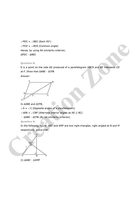 Class 10 Chapter 6 Triangles Class 10 Chapter 6 Triangles