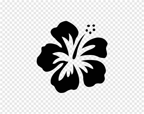 Free Download Black And White Hibiscus Flower Illustration Hawaiian