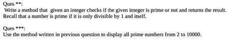Solved Ques Write A Method That Given An Integer Checks