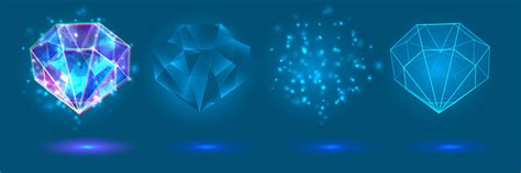 벡터 크리스탈 요소의 힘과 에너지 블루 바이올렛 네온 빛 3차원 형태에 대한 스톡 벡터 아트 및 기타 이미지 3차원 형태