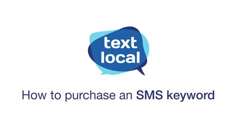 how to purchase an sms keyword textlocal youtube