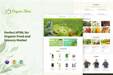Organic Store Food And Grocery HTML Template