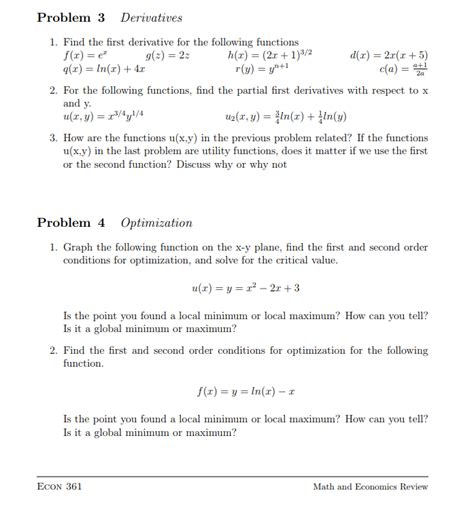 solved problem 3 derivatives 1 find the first derivative