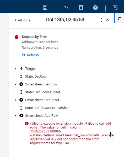 bridge error when field from the source sheet is blank — smartsheet