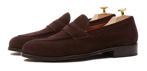 The Oscar Brown Veal Suede Penny Loafer Crownhill Shoes