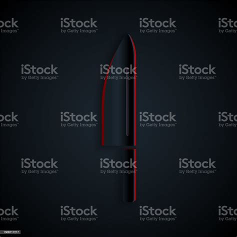 검은 색 배경에 격리 된 종이 컷 나이프 아이콘 칼 붙이 기호 종이 아트 스타일 벡터 3차원 형태에 대한 스톡 벡터 아트 및 기타 이미지 3차원 형태 강철 검은색