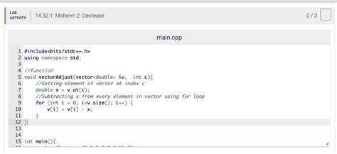 Solved Lab Activity 14321 Midterm Decrease 03 Maincpp 1