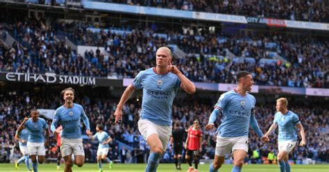 포든 홀란드 멀티골 맨시티 맨유에 4 0 리드 전반종료