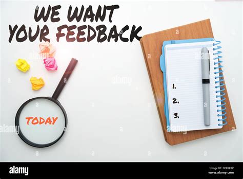 Conceptual Caption We Want Your Feedback Business Approach To Improve Performance Or Product