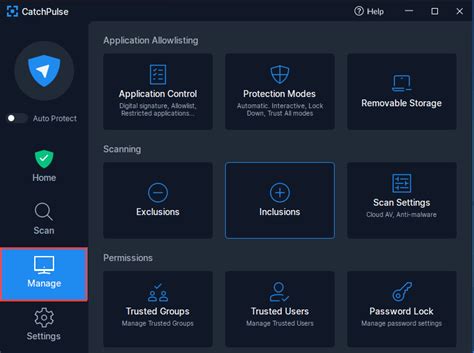 Setting Your Password Protected Settings