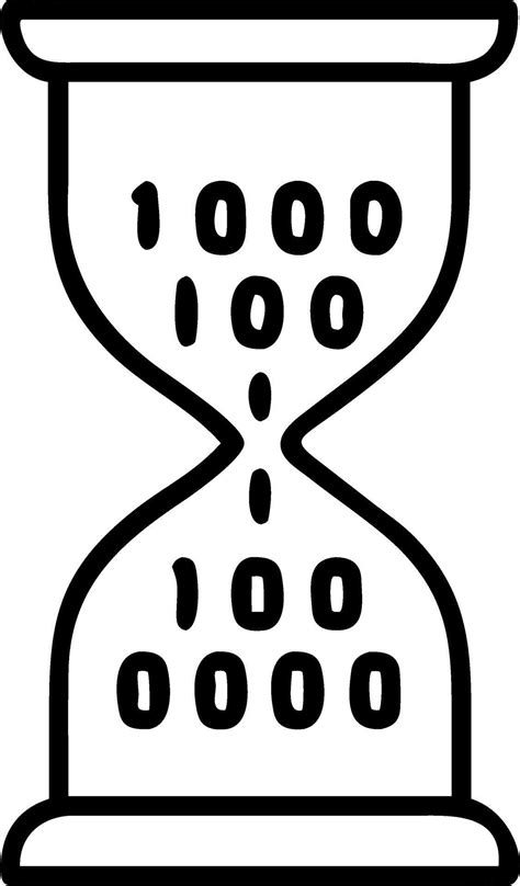 Abstract Hourglass With Flowing Binary Code And Copy Space Set A2 55484126 Vector Art At Vecteezy