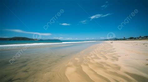 아름다운 전망을 가진 매우 넓은 해변 여름 요시모 해변의 푸른 하늘과 아름다운 모래사장과 바다 고화질 사진 사진 구름 배경 일러스트 및 사진 무료 다운로드 Pngtree