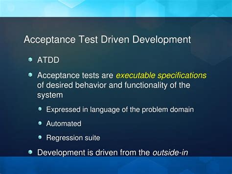 PPT Acceptance Test Driven Development With SpecFlow And Friends PowerPoint Presentation ID