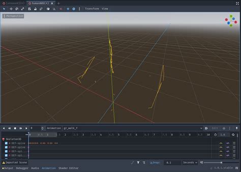 Models Rigged In And Exported From Blender Have Corrupted Limb Bones In 401 · Issue 75498