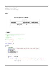 Lab3 Docx CIS170C Week 2 Lab Report Rubric Point Distribution For