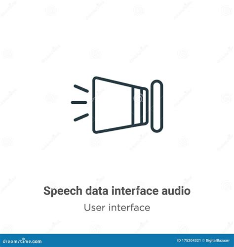 Speech Data Interface Audio Outline Vector Icon Thin Line Black Speech Data Interface Audio