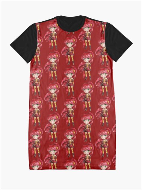 Pyrrha Nikos Chibi Graphic T Shirt Dress For Sale By Dacdacgirl Redbubble