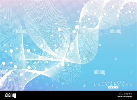 Structure Molecule And Communication Dna Atom Neurons Abstract Polygonal Structure With