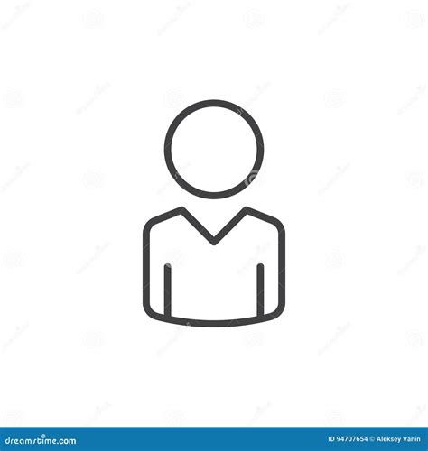 Person Line Icon Outline Vector Sign Linear Style Pictogram Isolated