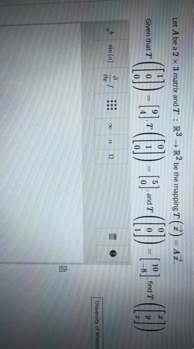 solved determine whether the following map is a linear