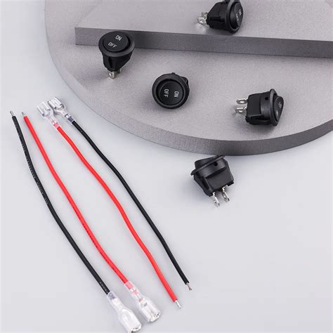 Aiex 12pcs Round Rocker Switch 12v On Off Switch With 24pcs Wires 20mm Aiex 12pcs Round Rocker Switch 12v On Off Switch With 24pcs Wires 20mm
