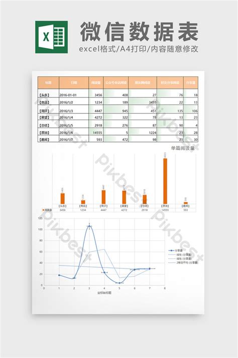 Business Article Reading Data Statistics Excel Form Template Excel