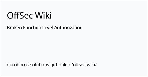Broken Function Level Authorization Offsec Wiki