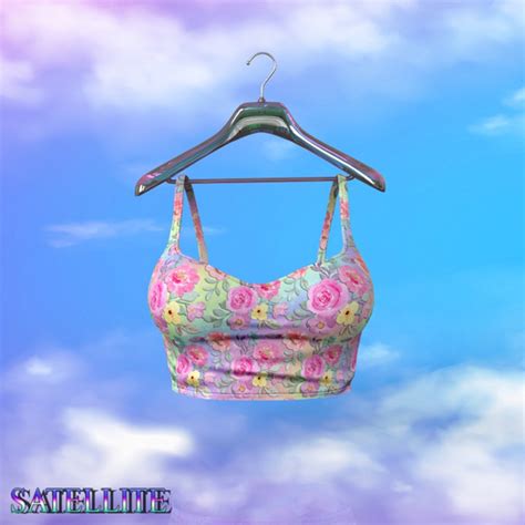 Second Life Marketplace Floral Elsy Crop Top Bombshell