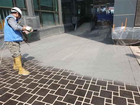 2023 중앙피앤씨 공사일지 바닥전문시공 Han 031 382 1736 삼성물산 기흥 Sdr 신축현장사무소 옥외바닥 미끄럼방지포장 Mma 문양있음 시공현장