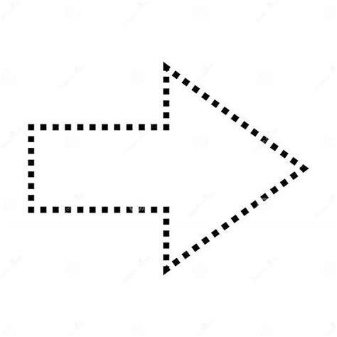 Arrow Shape Dotted Symbol Vector Icon For Creative Graphic Design Ui Element Stock Vector