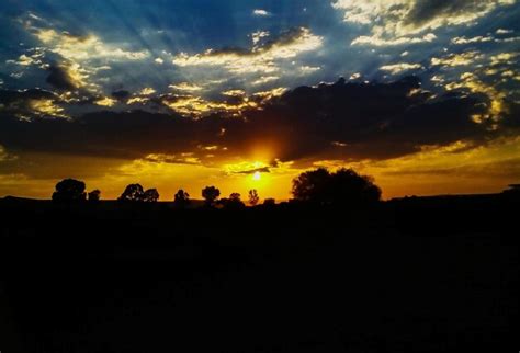 Premium Photo Silhouette Of Landscape At Sunset