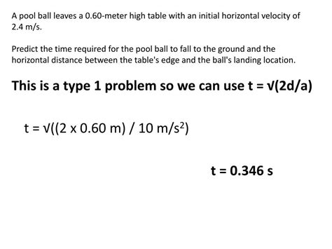 PPT Projectile Calculations Notes PowerPoint Presentation Free Download ID 2592971