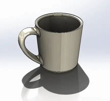 Create A Coffee Cup Using Revolve And Sweep In SolidWorks