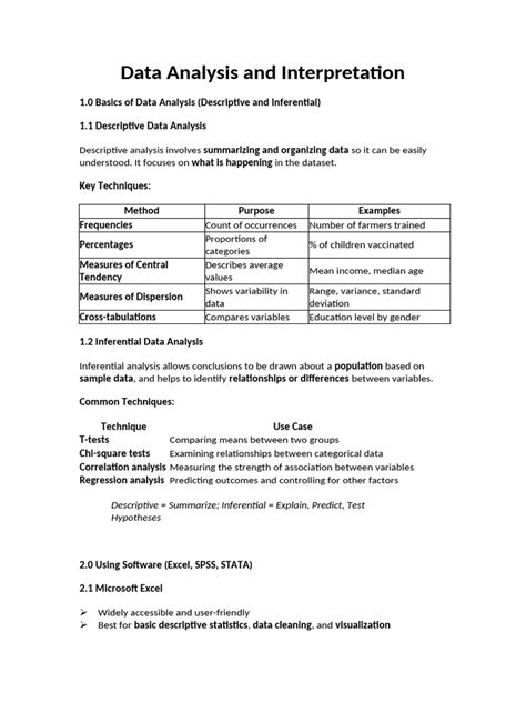 Module 6 Data Analysis And Interpretation Pdf Data Analysis