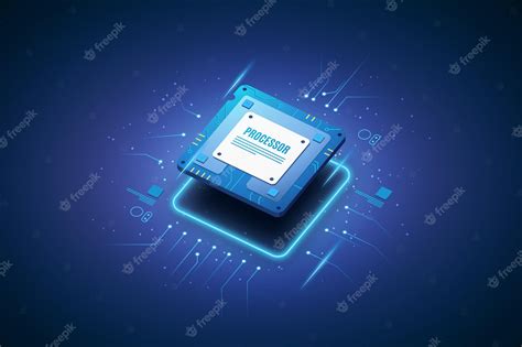 Premium Vector Realistic Microchip Processor Background