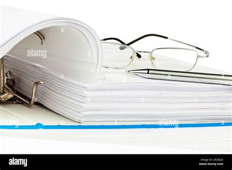 Files Folder With Documents And Papers Stock Photo Alamy