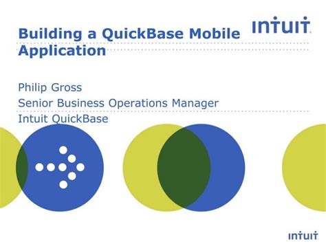 Building A Quick Base Mobile Application Phil Gross Pptx