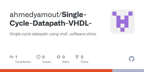 Github Ahmedyamoutsingle Cycle Datapath Vhdl Single Cycle Datapath